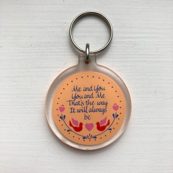 Vintage | Accessories | Sweet Vintage Pink Romantic Poem Keychain ...